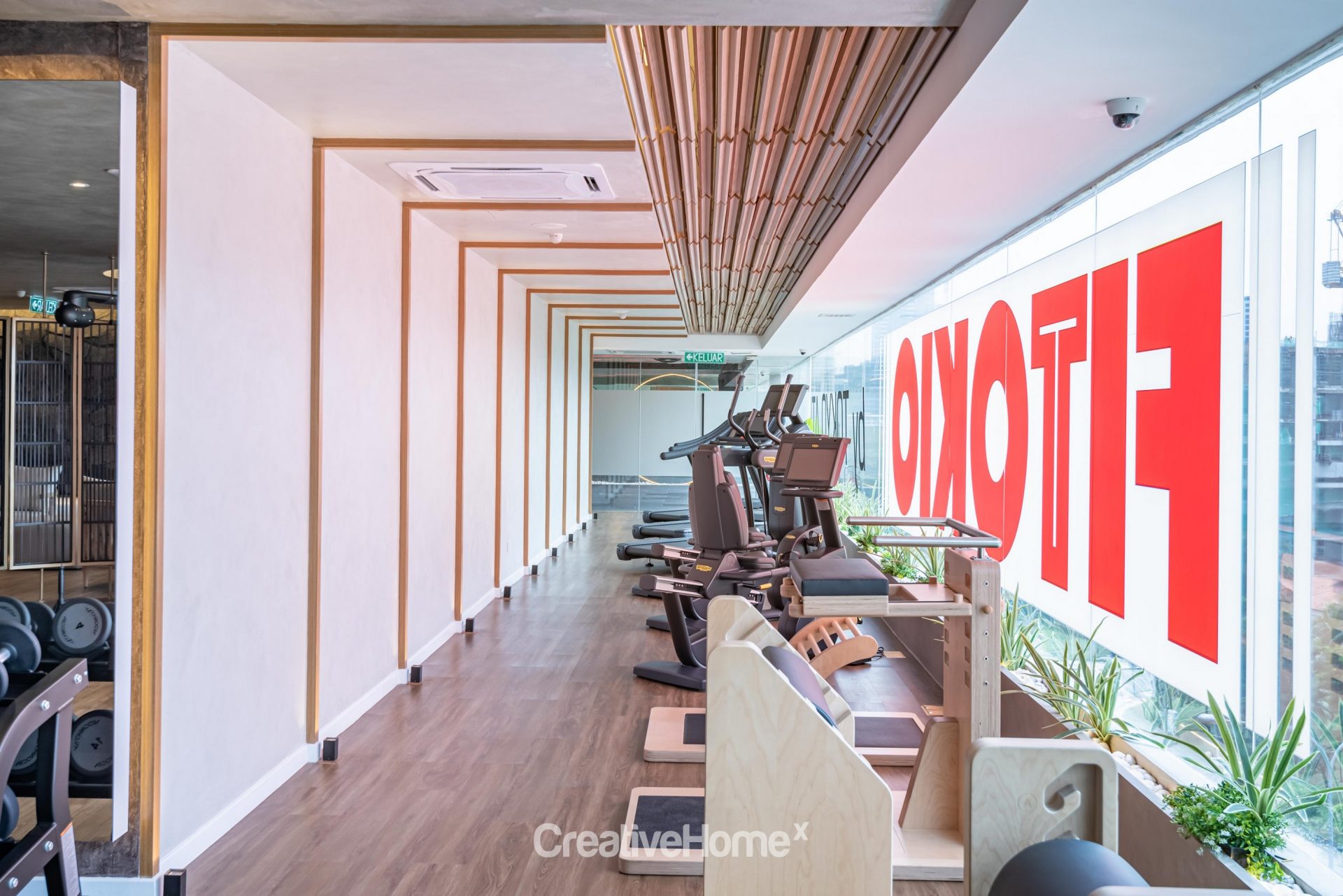 Nature Meets Art in this Japanese Premium Gym: Dot Works - Creativehomex